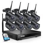 Revo Wireless HD 8-Channel 1TB NVR Smart Surveillance System with 8 ...