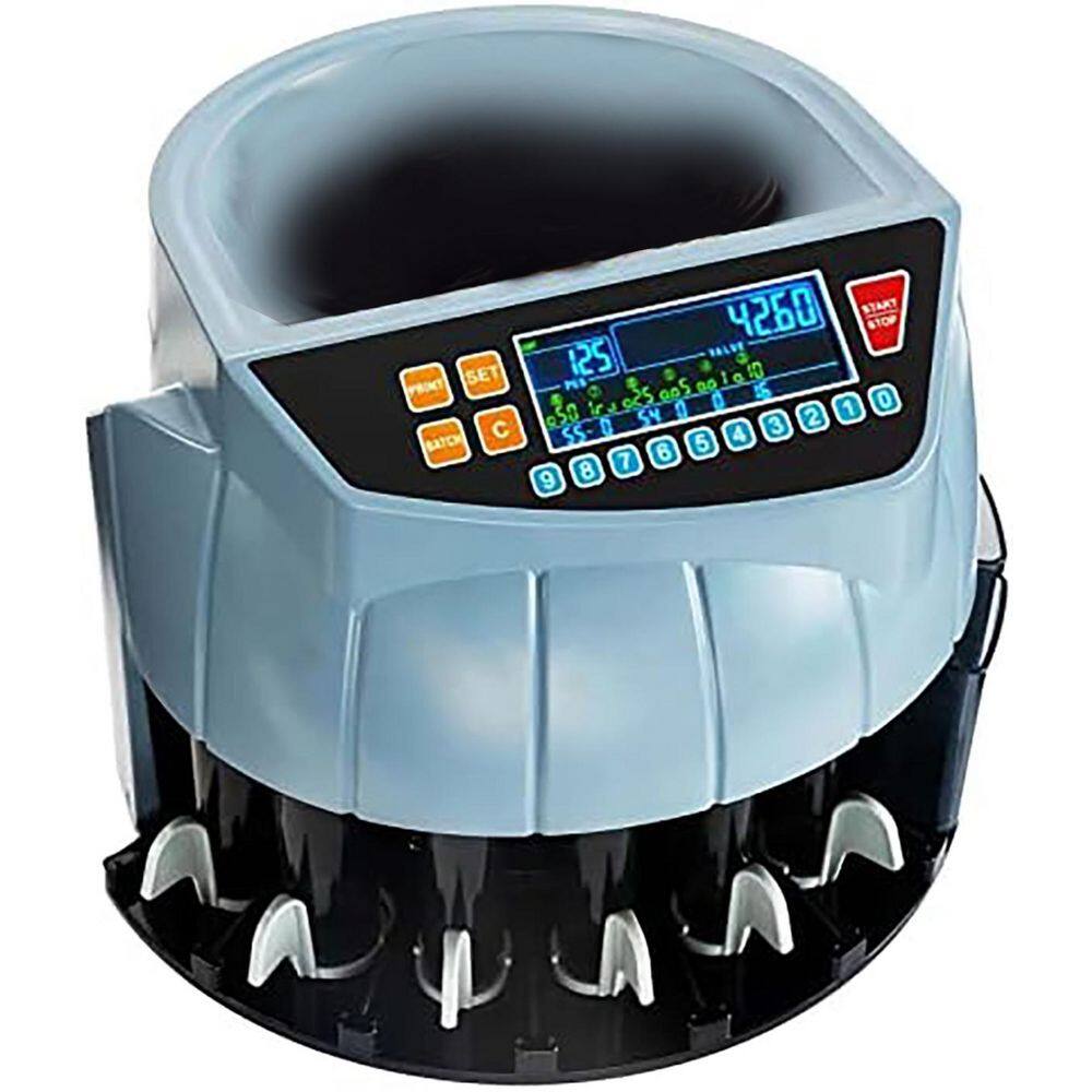Lukyamzn High Speed Coin Counter and Sorter Machine with 6 Bins Tubes ...