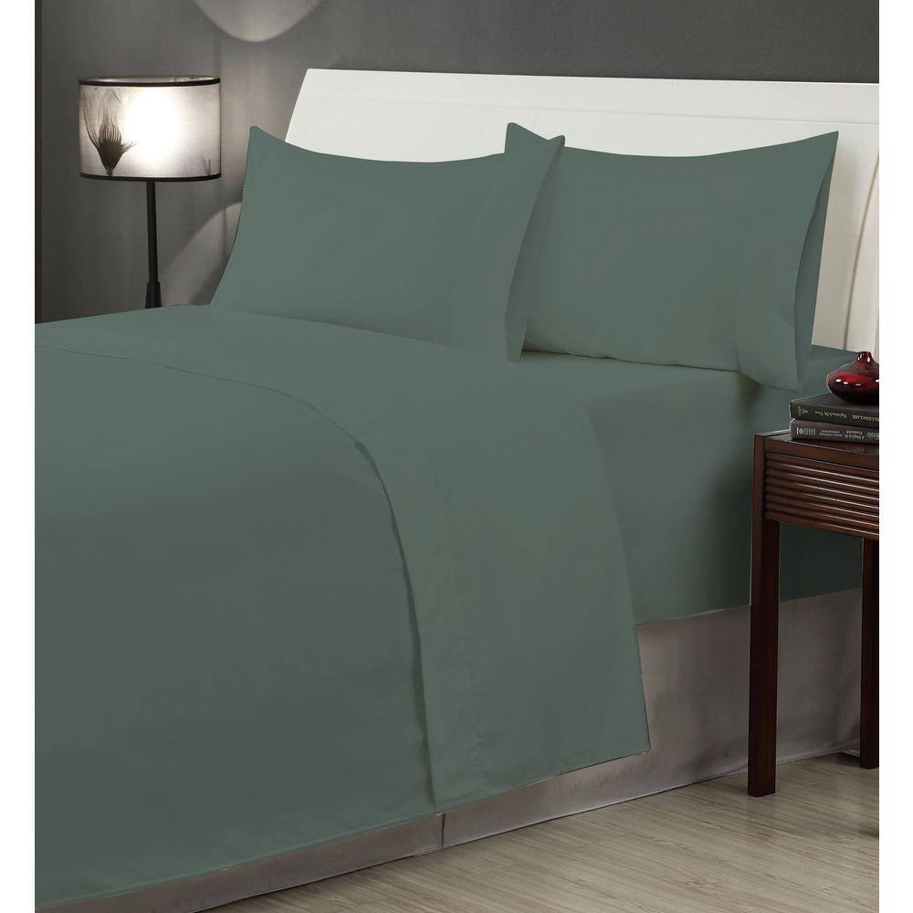 Harper Lane 6-Piece Gray Solid Microfiber Queen Sheet Set 12902 - The ...