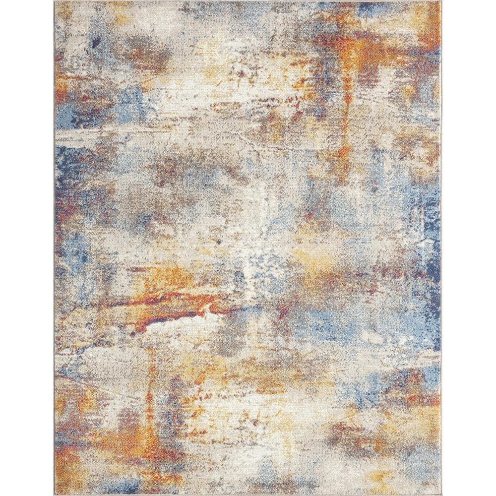 Tayse Rugs Chelsea Multi 7 ft. x 9 ft. Abstract Indoor Area Rug CHL1001 ...