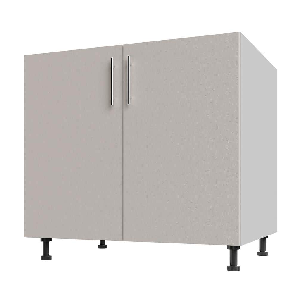 WeatherStrong Outdoor Cabinetry Shoreline Gray Matte Flat Panel Stock ...