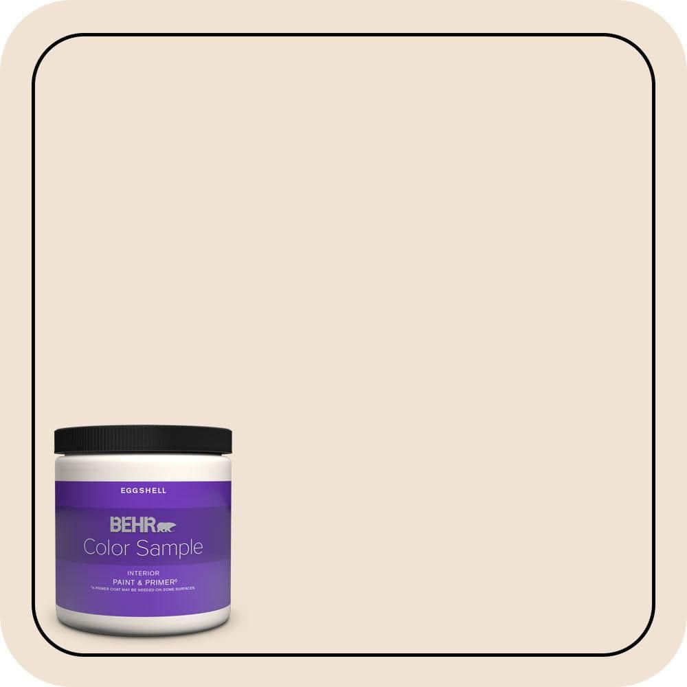 BEHR PREMIUM PLUS 8 oz. #N250-1 Clay Dust Eggshell Enamel Interior ...