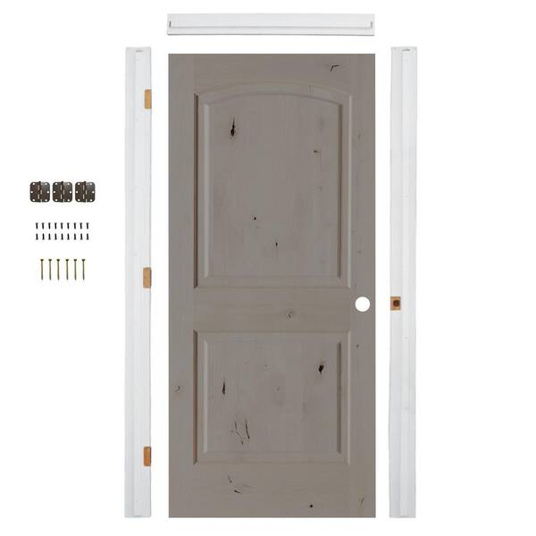 Krosswood Doors Ready-to-Assemble 32 in. x 80 in. Knotty Alder 2-Panel ...