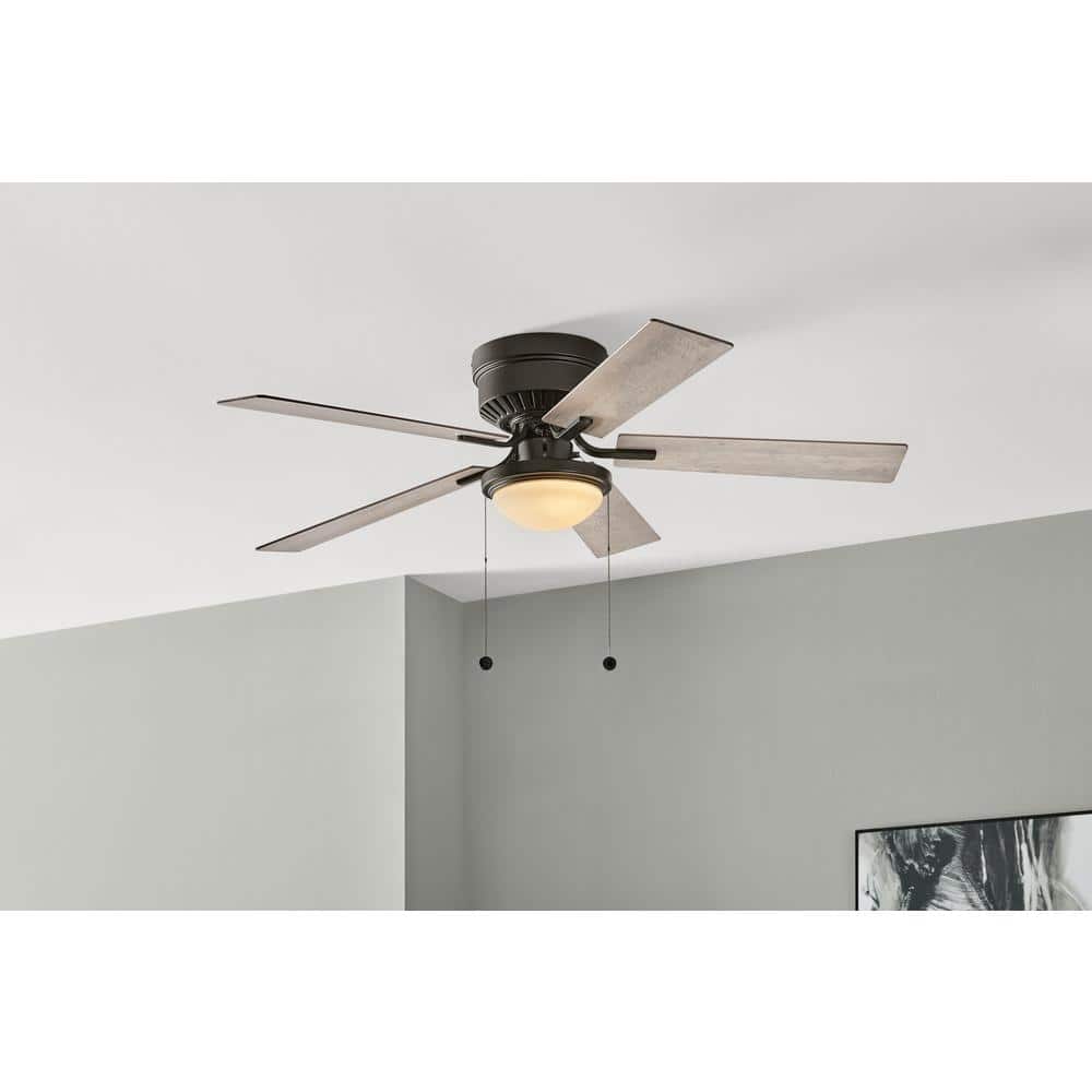 Hampton Bay Hugger II 52 in. Indoor Oil Rubbed Bronze Low Profile ...