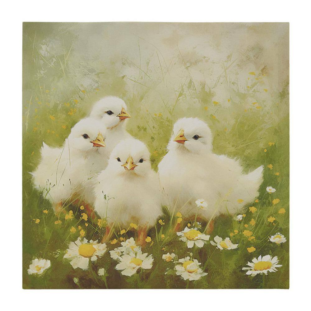 Miscool Anky 1-Piece Unframed Art Print 16 in. x 16 in. Chicks Canvas Wall Art WDHD1029241 - The ...