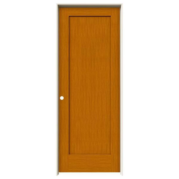 JELD-WEN 30 in. x 80 in. Madison Saffron Stain Right-Hand Solid Core ...