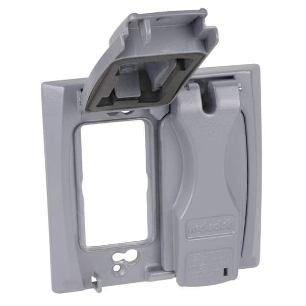 Red Dot 2 Gang Horizontal or Vertical Cover - Universal Silver 2CCU-R ...