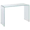 Coaster Ripley 43.25 in. L Clear Rectangle Glass Console Table 705329 ...