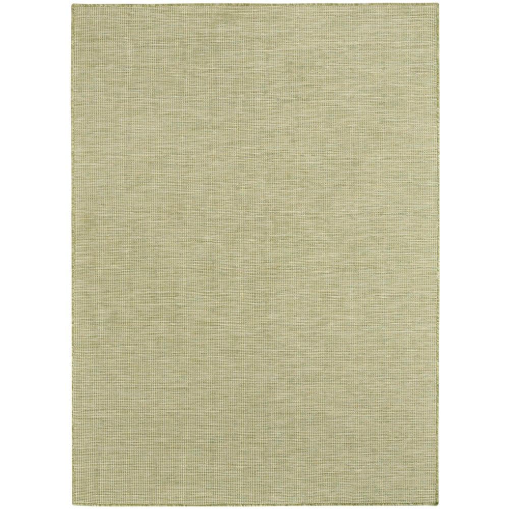 Nourison Positano Green 8 ft. x 10 ft. Solid Contemporary Indoor ...