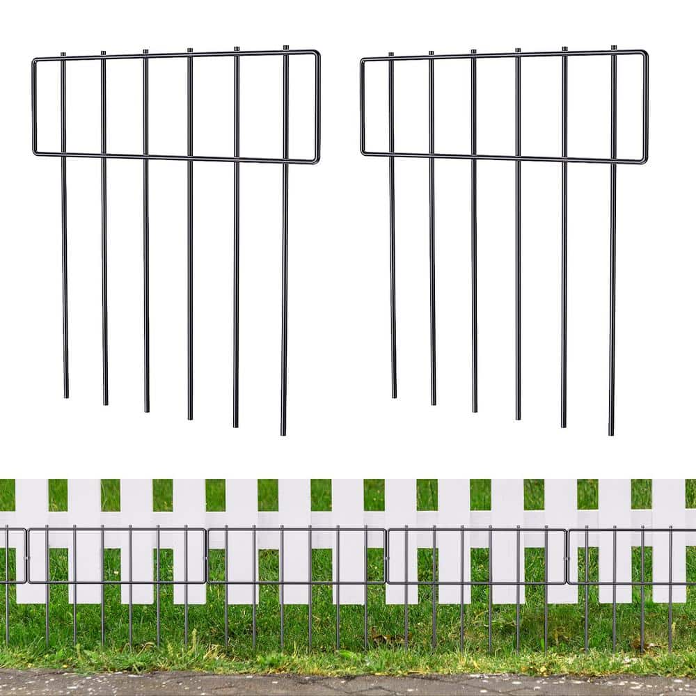 Angel Sar 17 in. x 27 ft. Metal Animal Barrier Fence, Decorative Garden ...