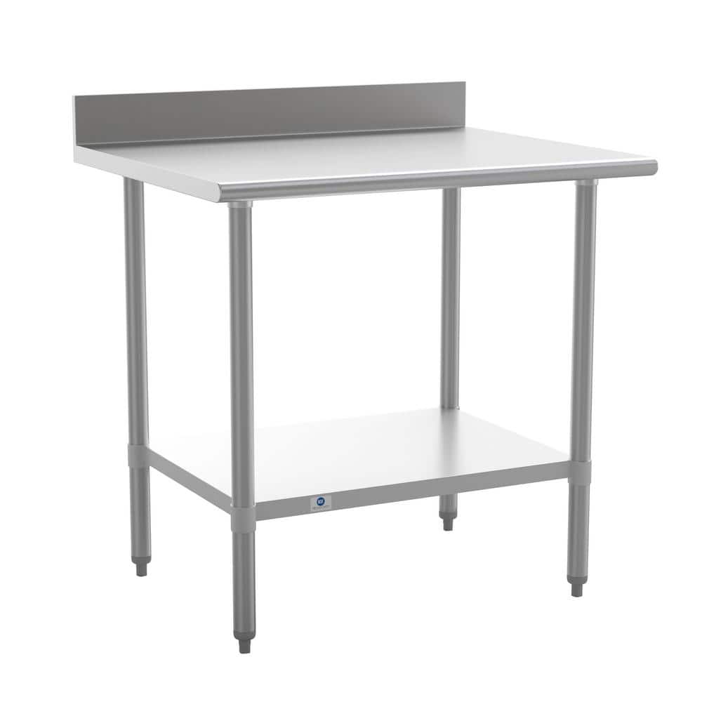 Carnegy Avenue Stainless Steel Metal 36 in. Kitchen Prep Table with ...