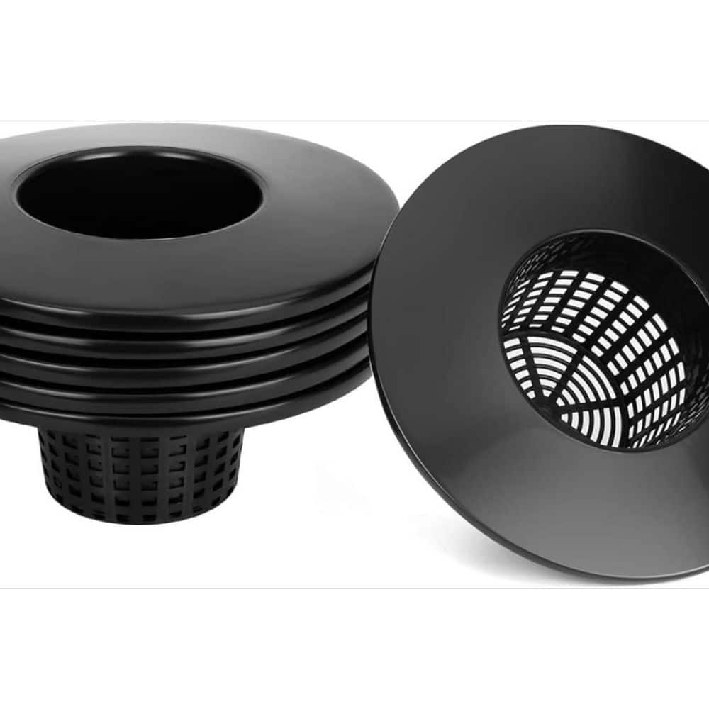 SenQWFa 6 in. Net Pots BPA-Free in Black for Hydroponics Bucket Lids ...