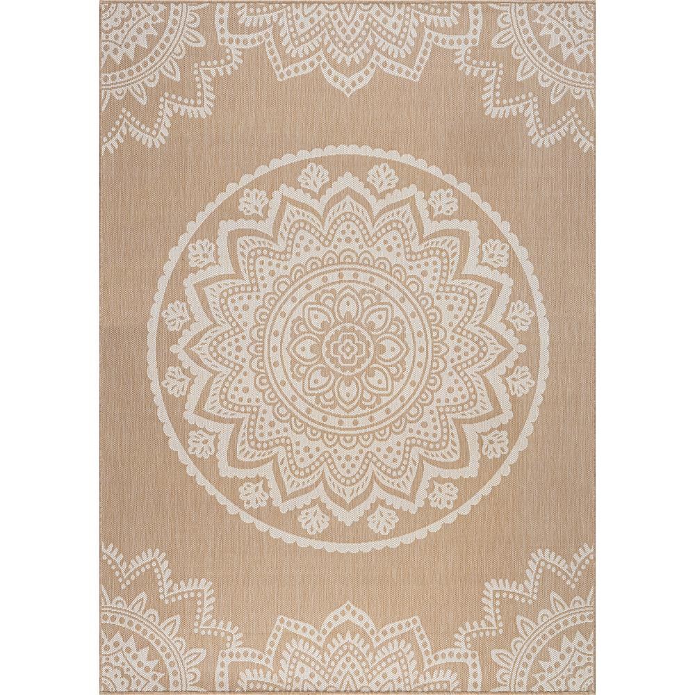 Beverly Rug Beige 8 ft. x 10 ft. Waikiki Insignia Modern Indoor Outdoor ...