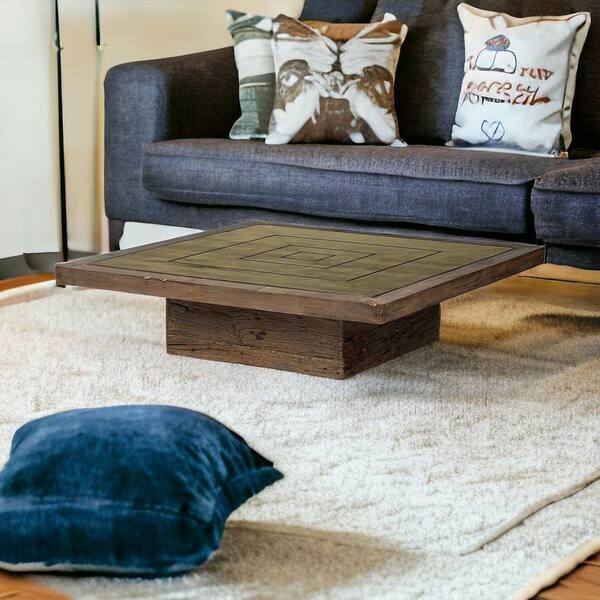 Square whitewashed coffee table store