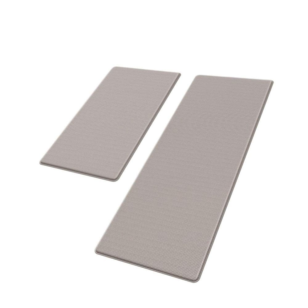 Wudkey 47 in. x 17.3 in. Khaki Cushioned Kitchen Mats for Floor, Non ...