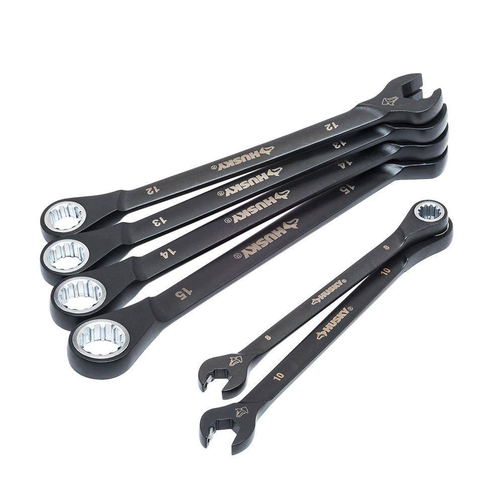Husky 100-Position Double Ratcheting Wrench Set Metric (6-Piece ...