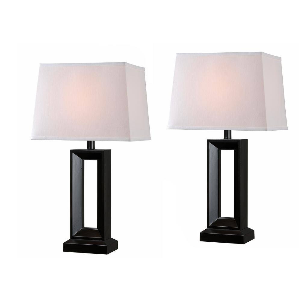 Kenroy Home Katherine 27.5 in. White Bedside Lamp Set of 2 KH11915 ...