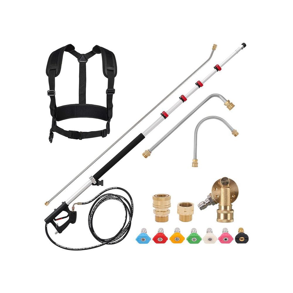 Justincity 24 ft. Telescoping Pressure Washer Extension Sprayer Wand ...