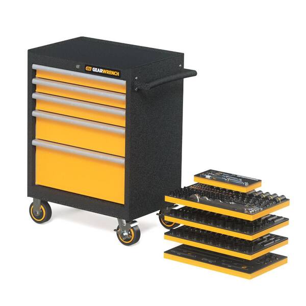GEARWRENCH MEGAMOD 26 in. W x 18 in. D 5-Drawer Rolling Tool Chest with ...