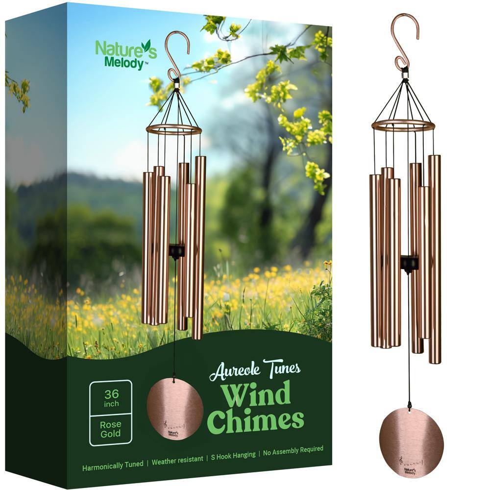 Nature's Melody Aureole Tunes Wind Chimes - Outdoor Windchime with 6 ...