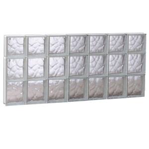 Clearly Secure 38.75 in. x 21.25 in. x 3.125 in. Frameless Wave Pattern ...