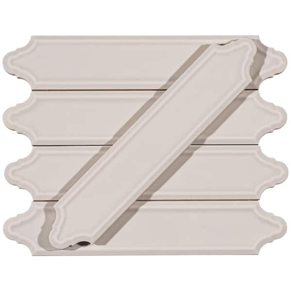 ANDOVA Concerto-Altowood Verucci 2 in. x 9 in. Glossy Ceramic Beveled ...