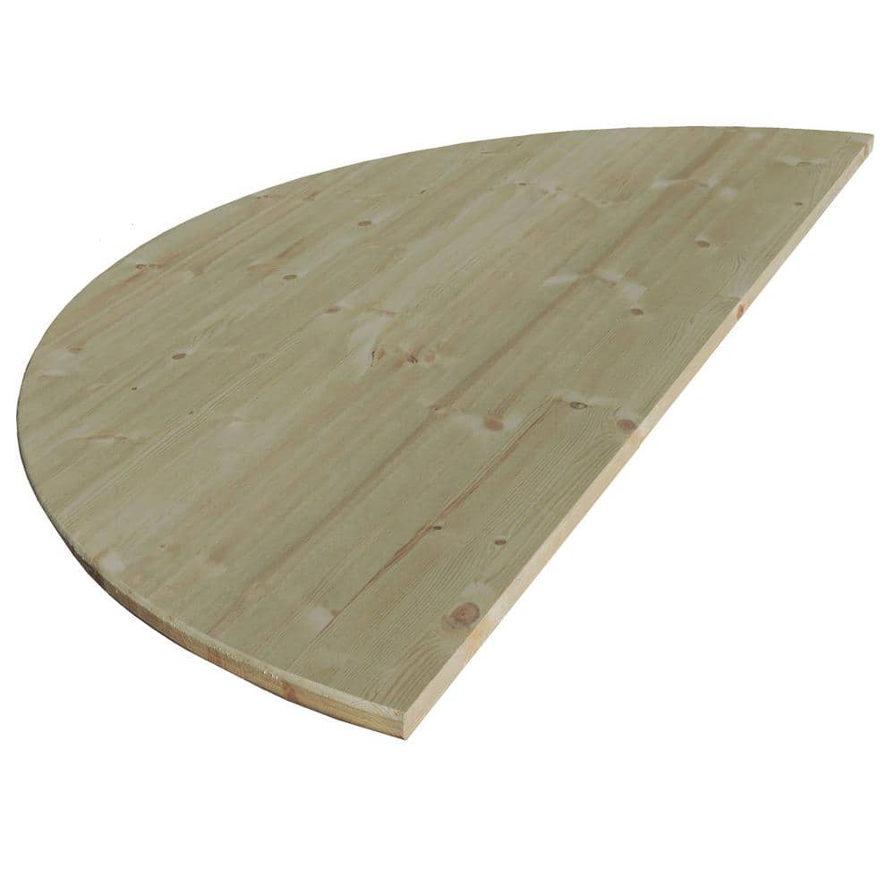 5/4 in. x 3 ft. x 6 ft. Allwood Half Round Pine Project Panel Table Top ...