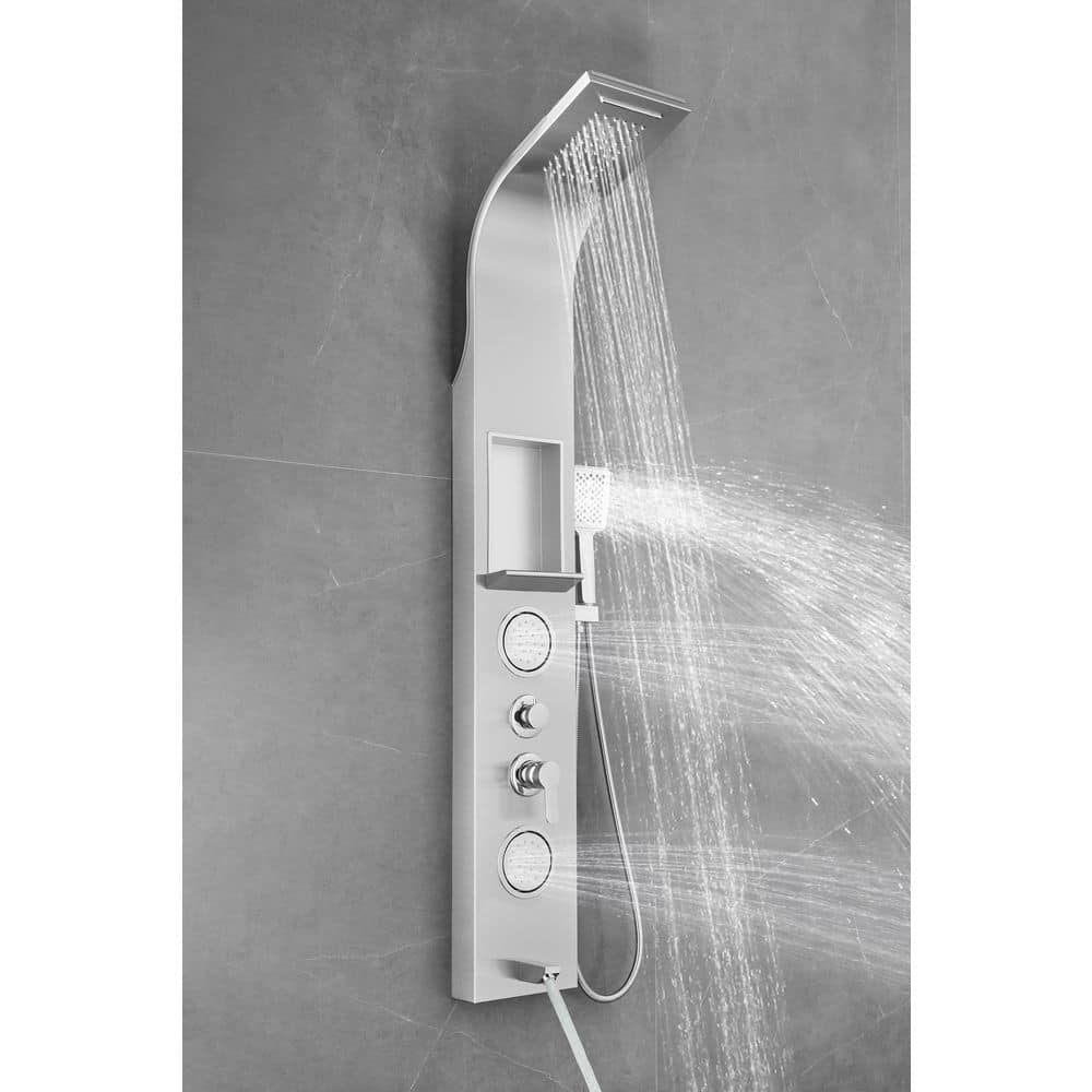 AKDY 59 in. 2-Jet Multifunction Shower System with Rainfall Shower Head ...