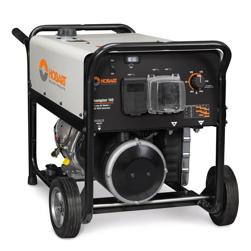 HOBART Champion145 A DC Stick Welder, 4500 Watt Generator with Briggs ...