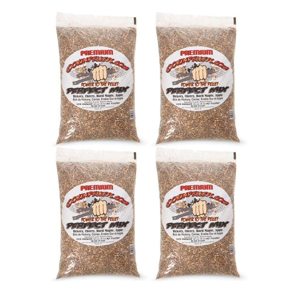 COOKINPELLETS.COM 40 lbs. Bags Perfect Mix Hickory, Cherry, Maple, Wood ...