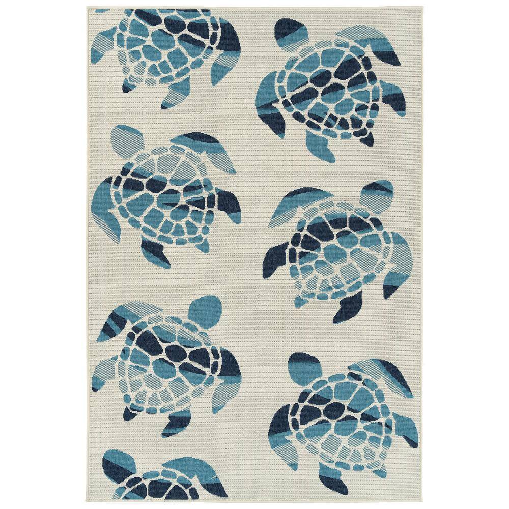 Kaleen Amalie Ivory 2 ft. 5 in. x 3 ft. 9 in. Indoor/Outdoor Area Rug ...