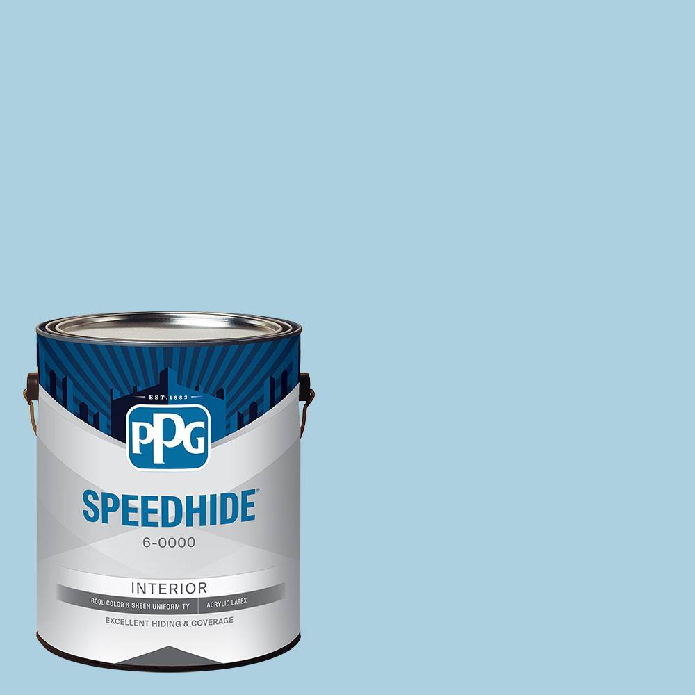 SPEEDHIDE 1 gal. PPG1238-3 Flemish Blue Satin Interior Paint PPG1238 ...