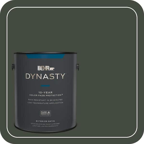 BEHR DYNASTY 1 gal. #BXC-12 Deep Forest Satin Enamel Exterior Stain ...