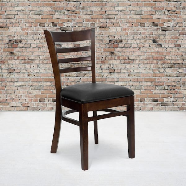 Ladder Back Dining Chair Flash Furniture HERCULES Walnut Ladder Back ...