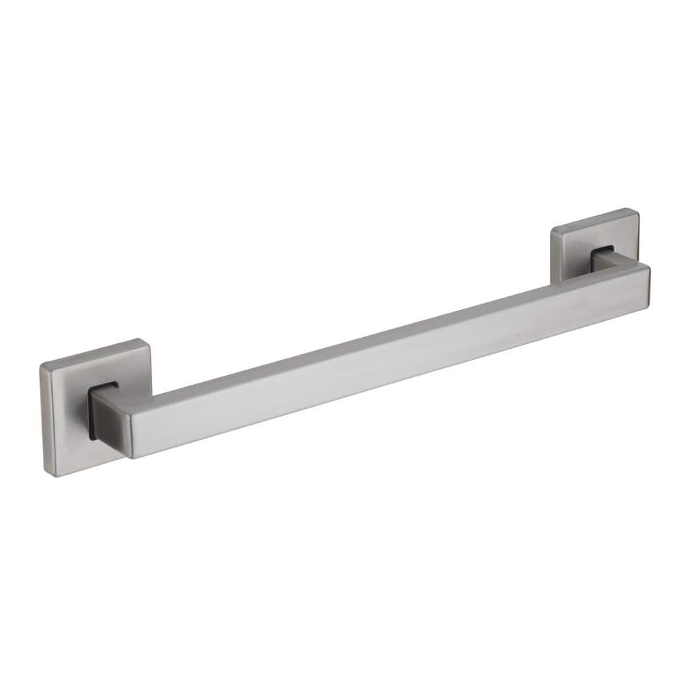 Glacier Bay 16 in. Soft Square Style Grab Bar in Stainless Steel 068 ...