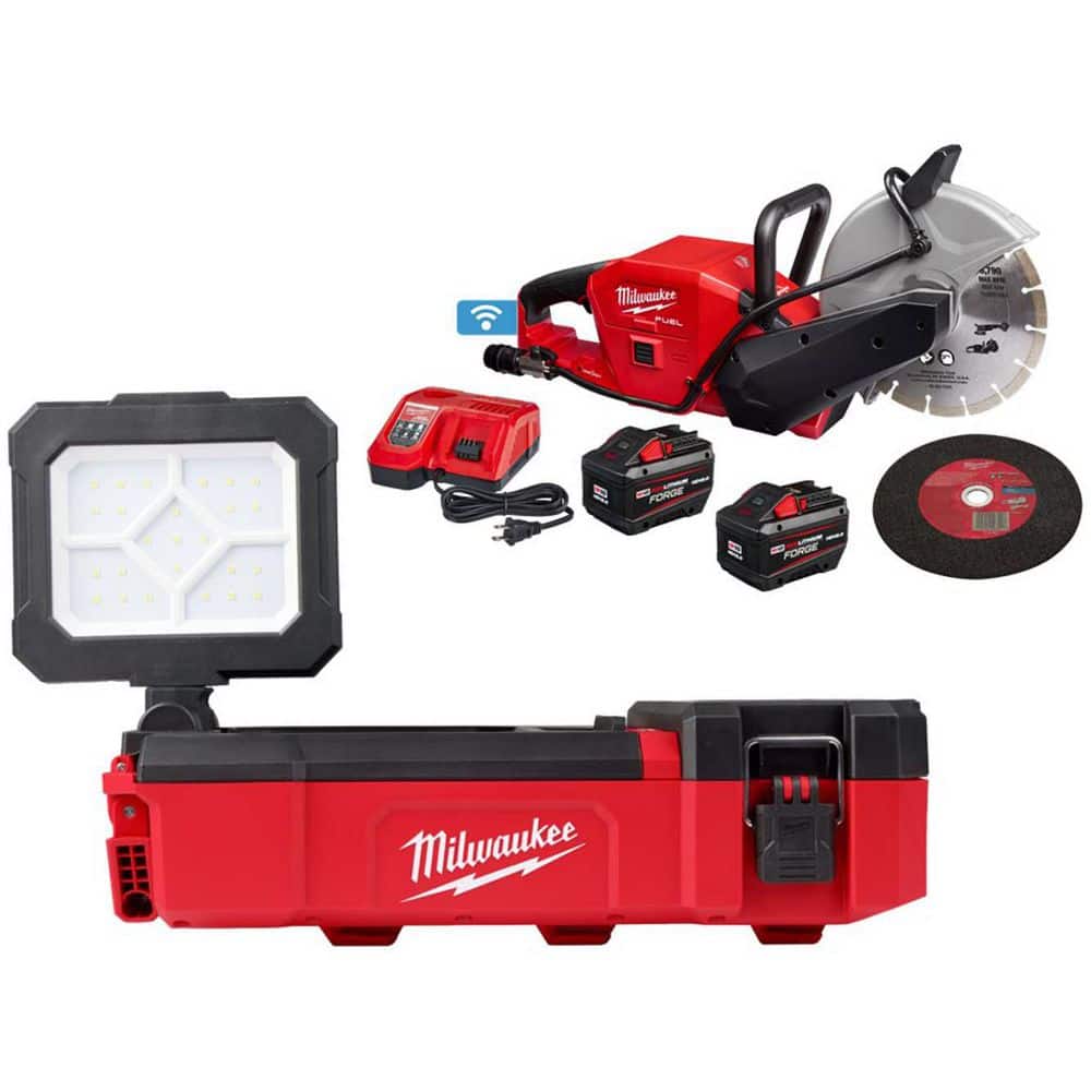 Milwaukee M12 12V Lithium-Ion Cordless PACKOUT Flood Light and M18 18V ...