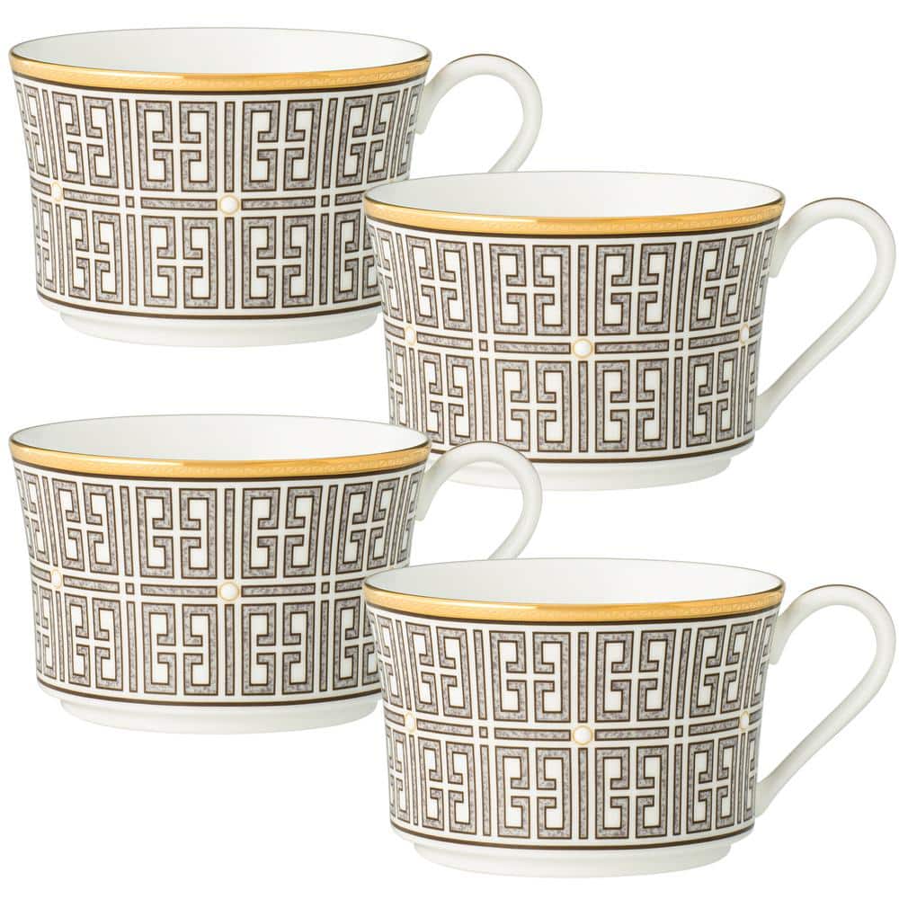Noritake Infinity Bronze 7.5 fl. oz. (Bronze) Bone China Tea Cups, (Set ...