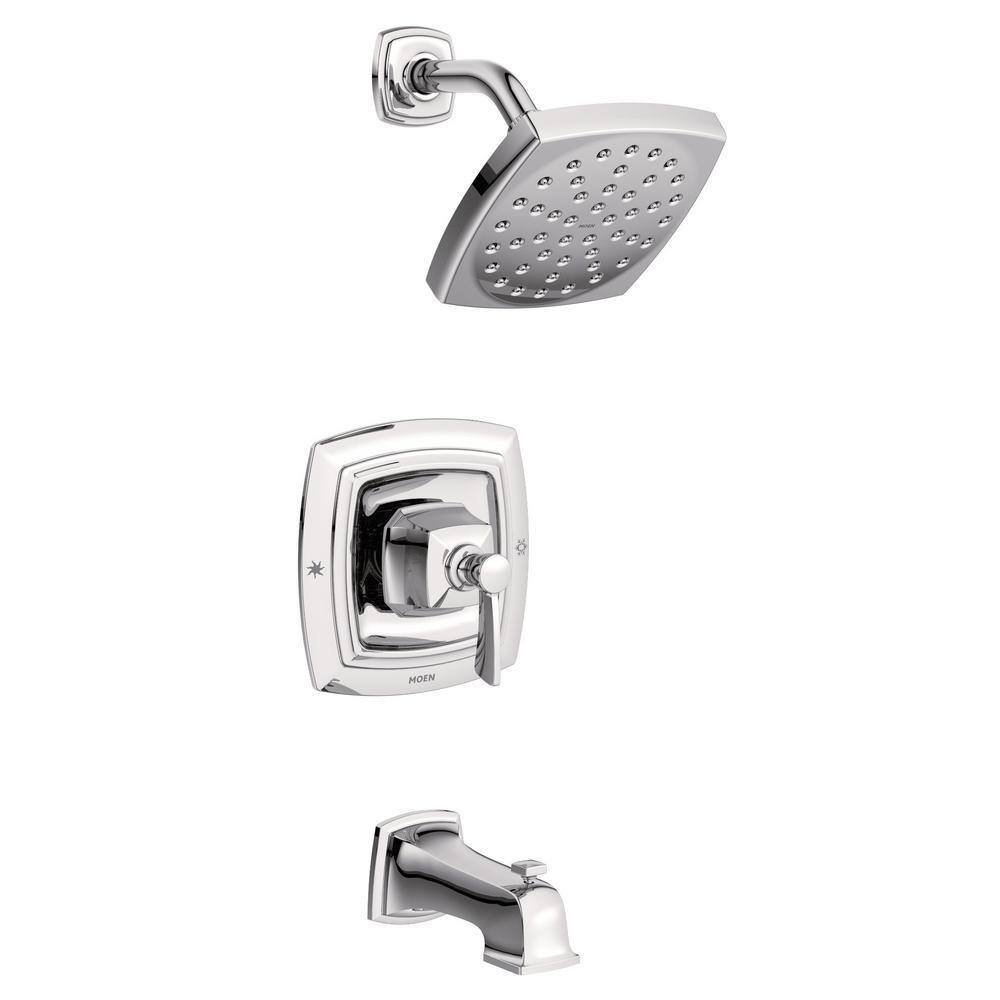 MOEN Conway Single Handle 1-Spray Tub and Shower Faucet 1.75 GPM in ...