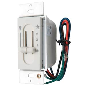 CARRO Pyatt 3-Speed Slide Ceiling Fan Wall Switch, Light On/Off Rocker ...