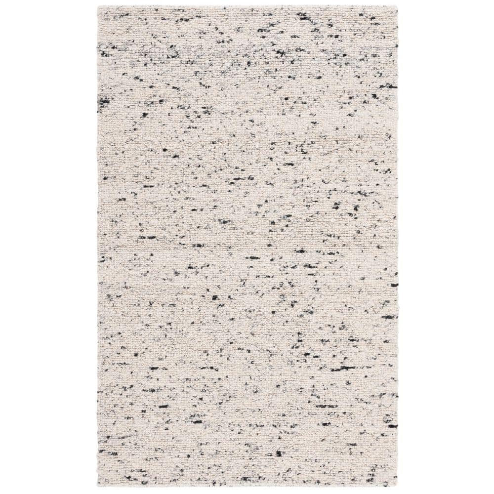 SAFAVIEH Natura 6 ft. x 9 ft. Light Gray/Ivory Patchy Solid Area Rug ...