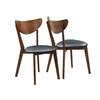 Coaster Malone Black/Dark Walnut Side Chair (Set of 2) 105362 - The ...