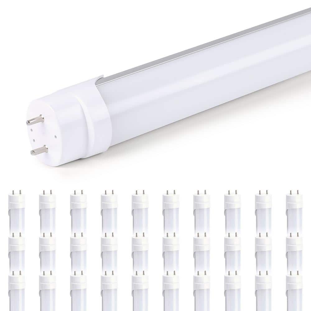 JAZAVA 40-Watt Equivalent 48 in. Linear Tube T8 G23 LED Tube Light Bulb ...