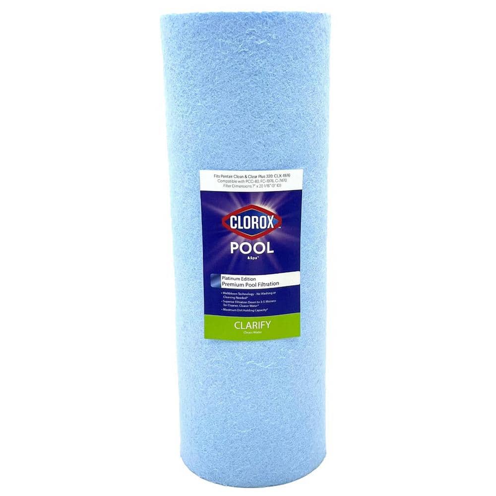 Clorox Platinum Edition 7 in. Dia Premium Pool Filter Cartridge ...