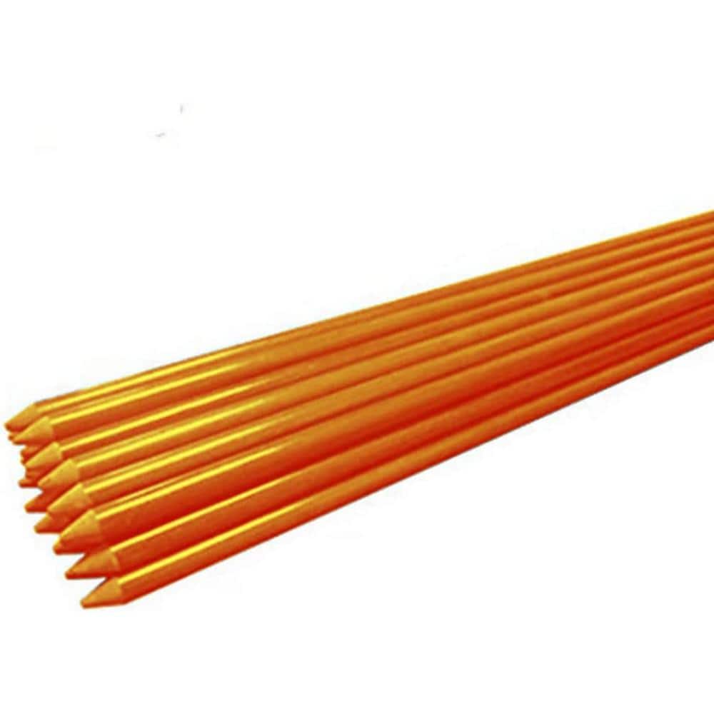 Ecostake 3 ft. Plant Stakes Plastic Garden Stakes Garden Stakes Orange ...