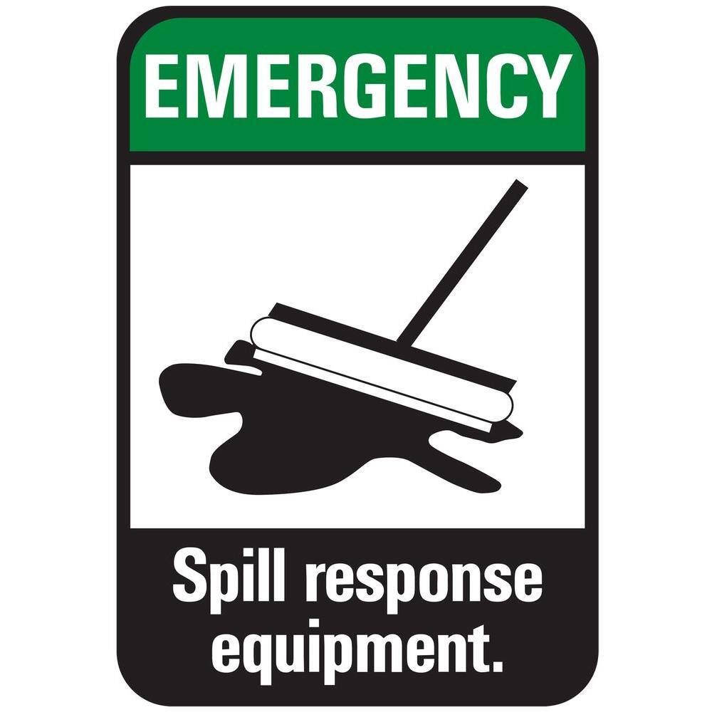 Hillman 7 in. x 10 in. Emergency Spill Sticker 843416 - The Home Depot