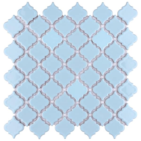 Merola Tile Hudson Tangier Cashmere Blue 6 in. x 6 in. Porcelain Mosaic ...
