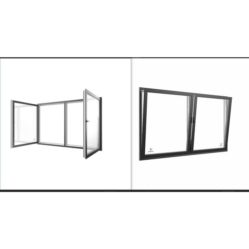 PX 72 x 48 in. Tilt & Turn 3-Pane/Low-EGlass Vinyl-Double Sash Window L ...