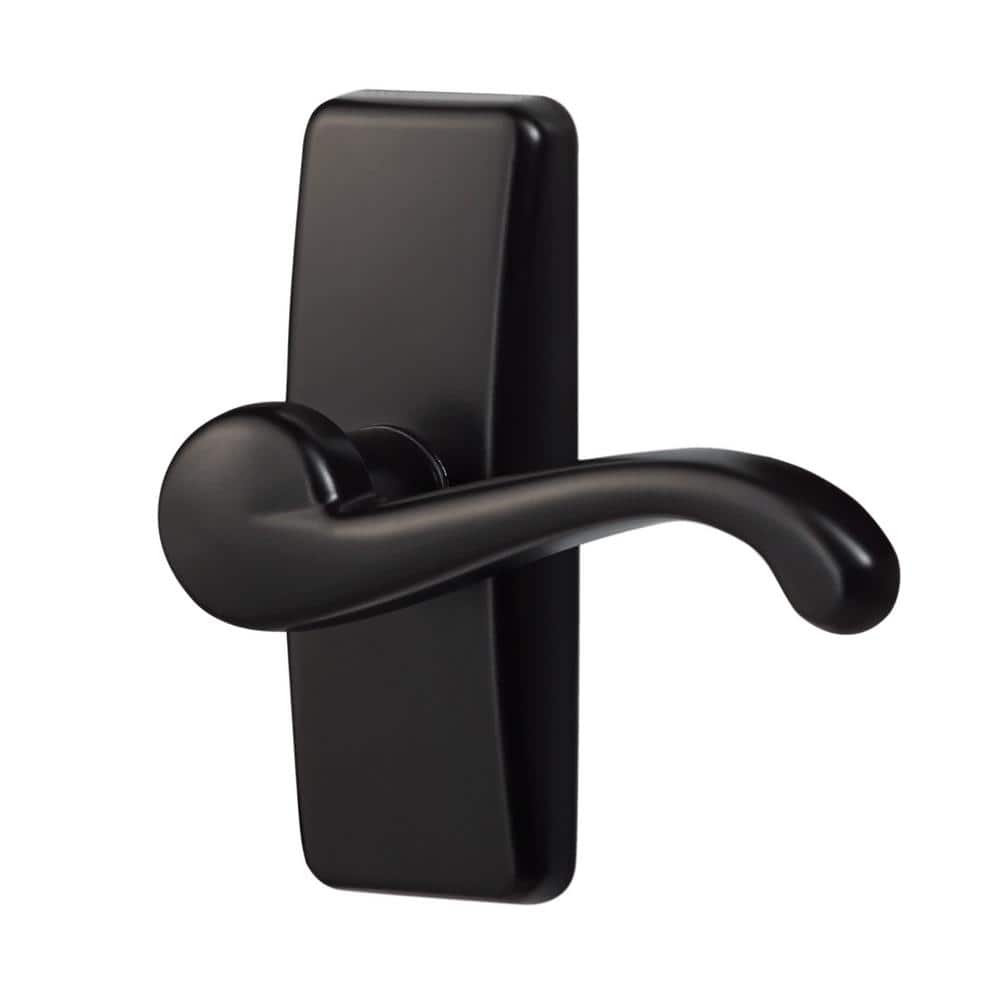 IDEAL SECURITY Black Painted Zinc Storm and Screen Door Lever Handle ...