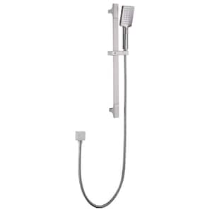 waterpar 1-Spray Handheld Shower Head with Slide Bar in Matte Black ...