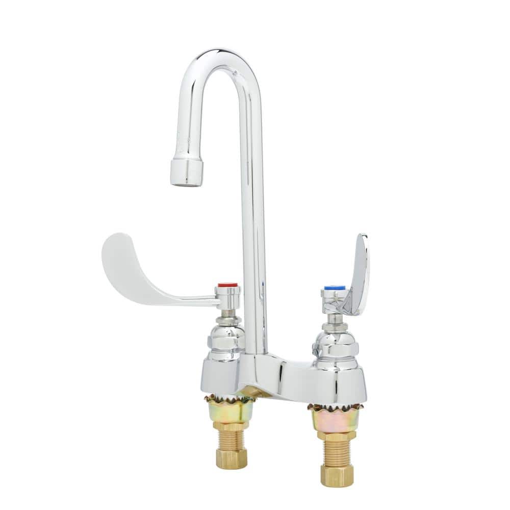 T&S Faucet 4 in. Centerset 2-Handle Medical Faucet with Wrist Action ...
